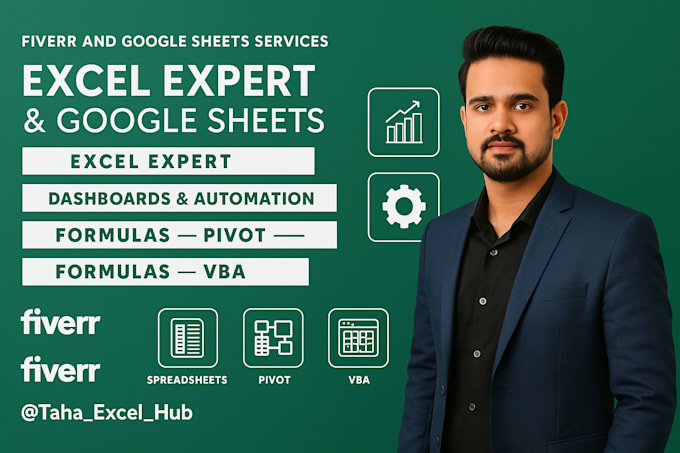 Design excel and google sheets with formulas, pivot, vba macros, and automation by Taha_excel ...