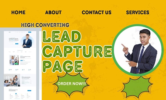 Build lead capture pages viral waitlist landing page one page website sales page by Josephreat ...