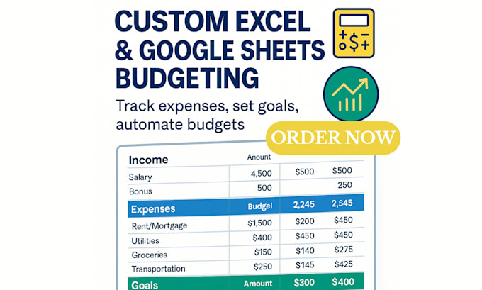 Create or fix custom budgeting spreadsheets in excel or google sheets ... Create or fix custom budgeting spreadsheets in excel or google sheets ...