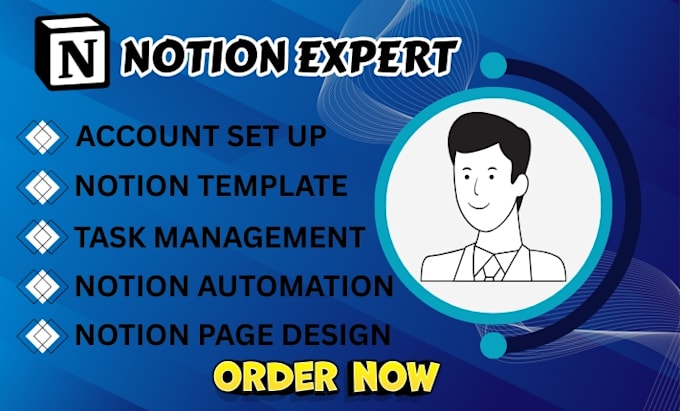 Build custom notion template and optimize your workspace by Jerry_dams35 | Fiverr