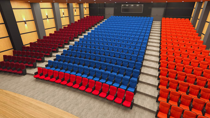Do 3d cgi auditorium design, auditorium layout, auditorium concept ...