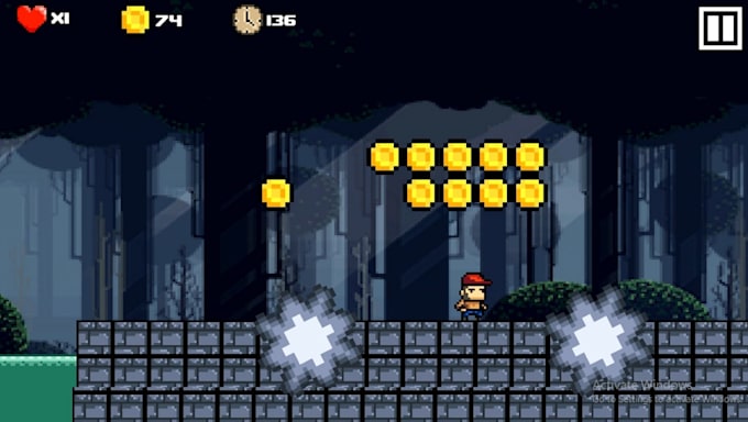 Make addictive 2d pixel art game, topdown game, pixel web game, platformer game by ...