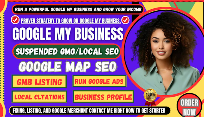 Fix google my business suspended gmb, local citations local business seo ranking by Patricia569 ...