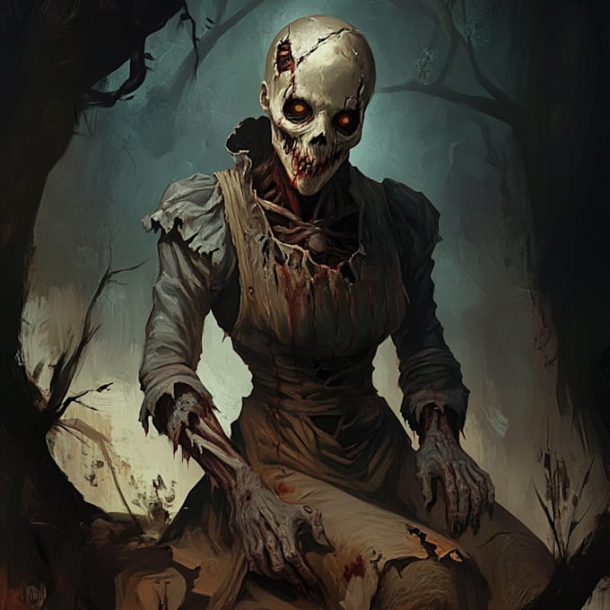 Design an awesome fantasy horror character art by Bagcruaggah | Fiverr