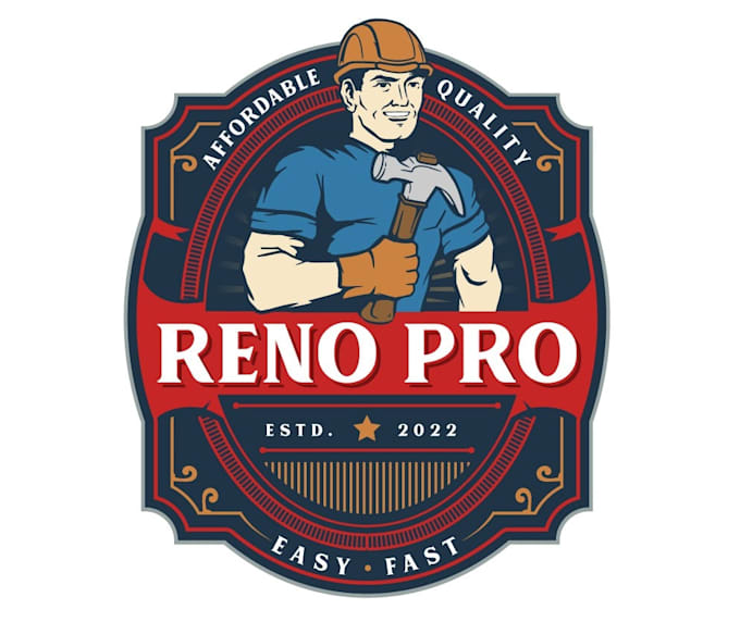 Design vintage character for contractor construction companies logo by ...