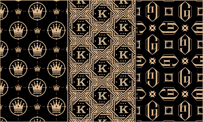 Design a luxury monogram logo pattern or seamless branding pattern by ...
