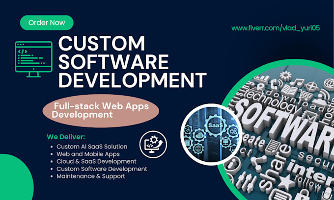 Custom ai software development, ai agent saas developer, mern stack,php laravel by Vlad_yuri05 ...