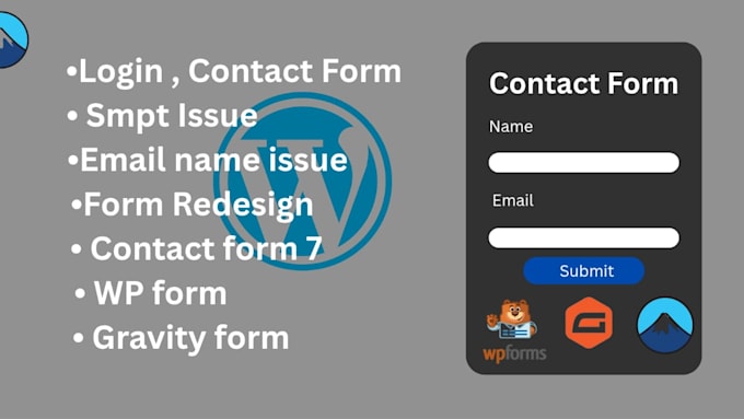 Create or fix wordpress form with wp form pro , contact form , gravity form by Umerkha4 | Fiverr