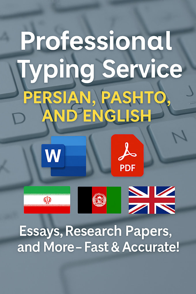 Professional typing in persian pashto and english by Ziaullhaq_75 | Fiverr