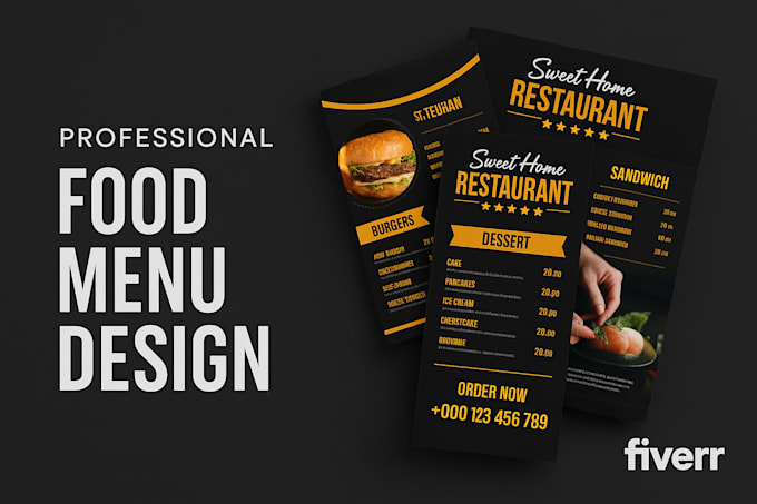 Design a professional food menu for your restaurant or cafe by ...