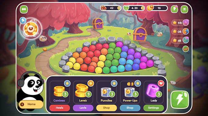 Develop unity 2d 3d game 2d 3d game ui and ux game in figma webgame by ...