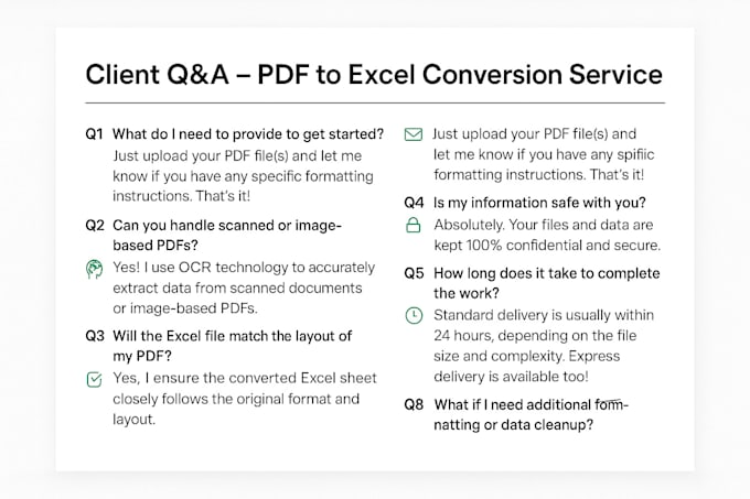 Pdf to excel conversion by Nidhishbala | Fiverr