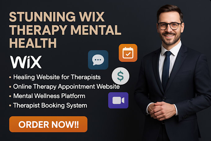 Design stunning wix therapy mental health life coaching wellnes website ...