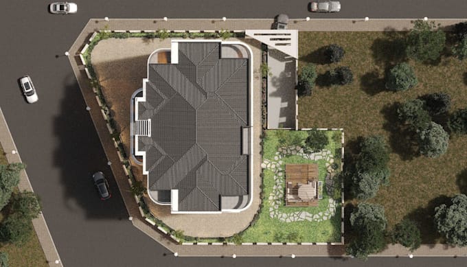 Remodel 3d landscape design, 3d site layout plan, condo apartment, map ...