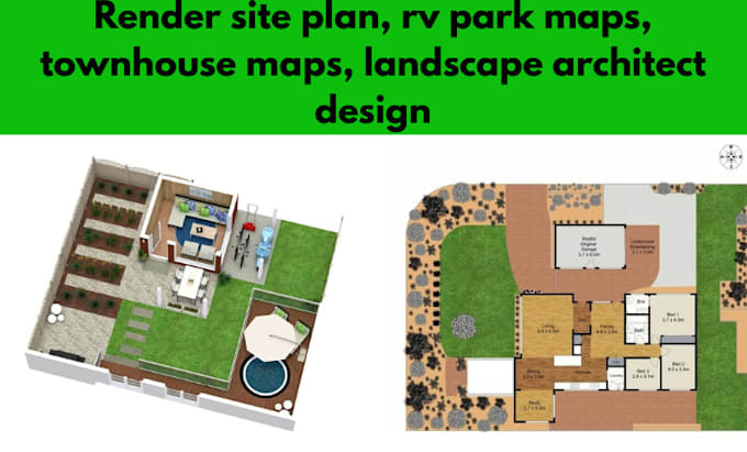 Render site plan, rv park maps, townhouse maps, landscape architect ...