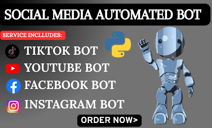 Create tiktok live streaming bot, social media bot and youtube bot by Mateus_ado | Fiverr