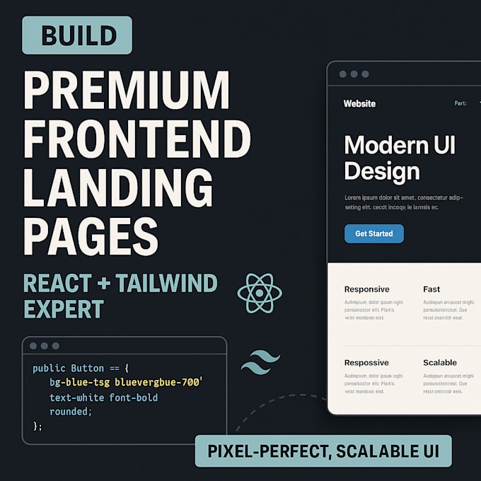 Build a premium landing page with react and tailwind css by Zeirrow ...
