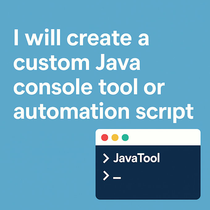 Develop a custom java console tool for personal or business by Alessiovalse | Fiverr