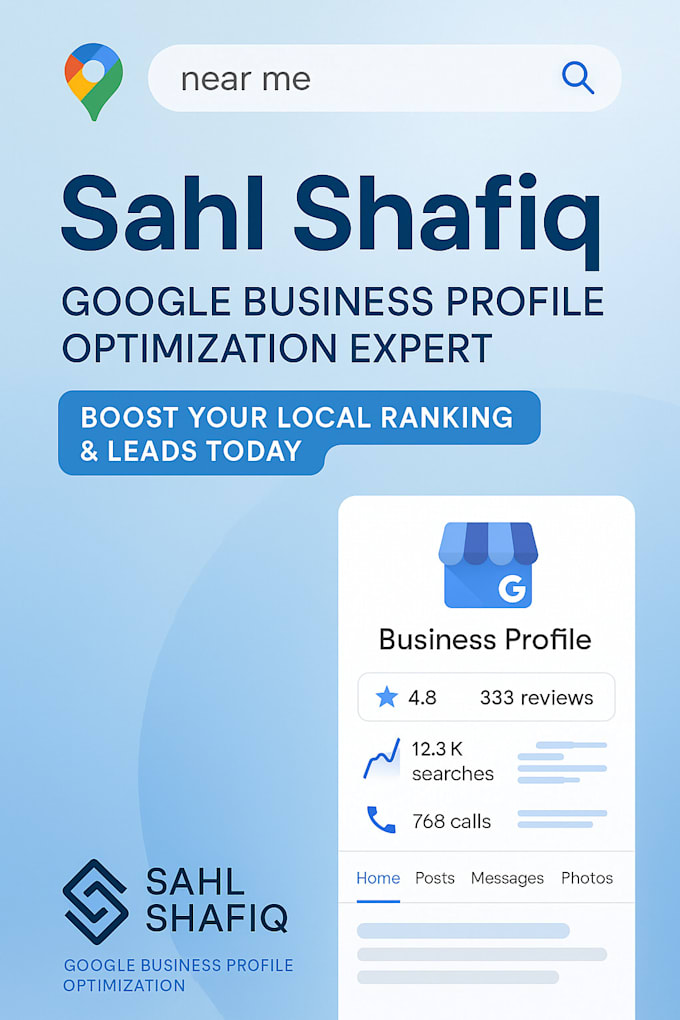 Optimize your google business profile for more customers by Sahl_s | Fiverr