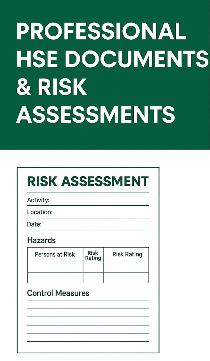 Create professional hse documents, risk assessments, and safety plans by Majid4bajwa | Fiverr