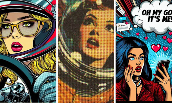 Draw anything you want in vintage retro comic theme design by Willy ...