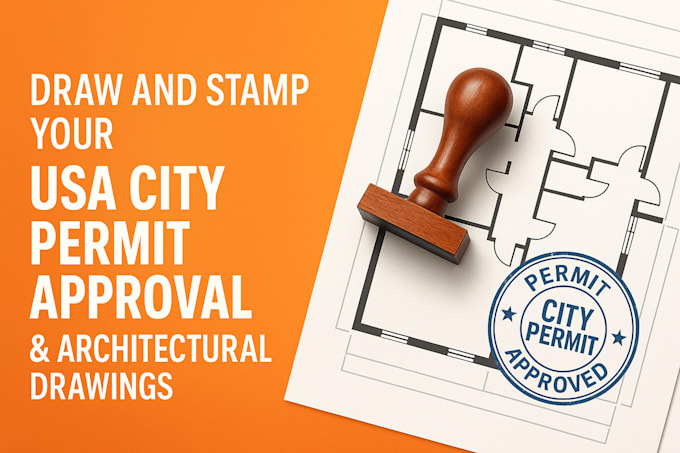 Draw and stamp your usa city permit approval and architectural drawings ...
