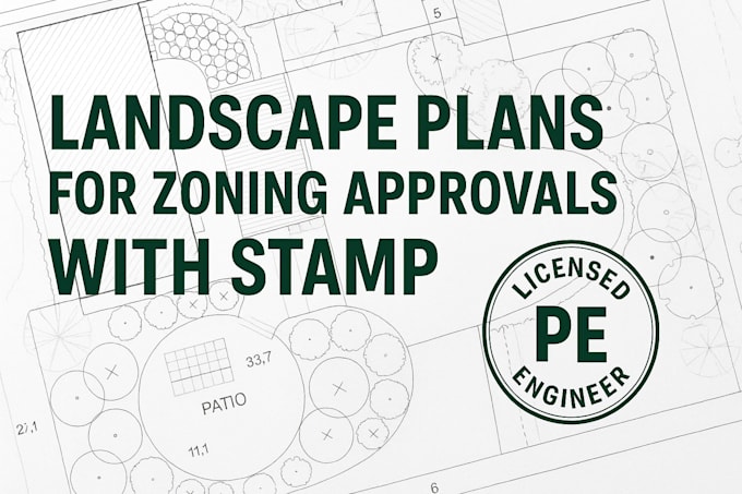 Landscape plans with engineer stamp for zoning approvals by Jayd_dyla ...