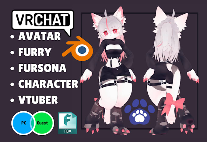 Custom avatar fursona animal character furry avatar vrchat avatar ...