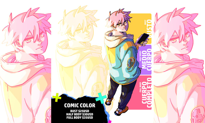 Draw anime comic art commissions in my style by Gshionx | Fiverr