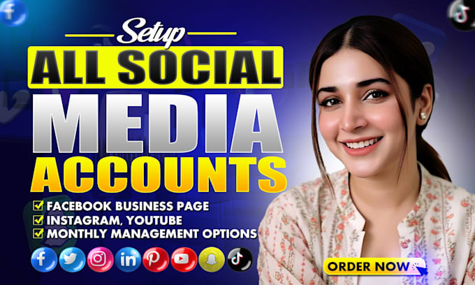 Create and setup your all social media accounts and setup facebook ...