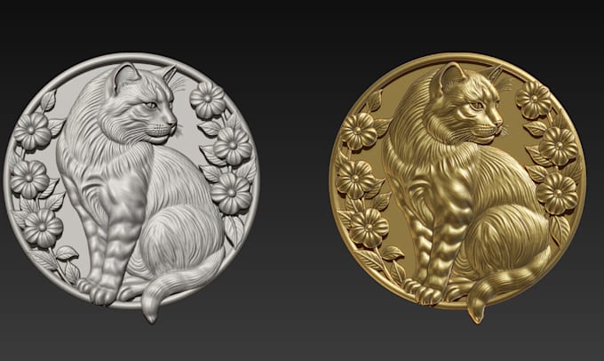 Sculpt 3d coin,3d bas relief, cnc medallion, 3d pendant, 3d model for ...