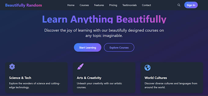 Create a responsive and modern website using html, css, and javascript by Ahmadisthebest | Fiverr