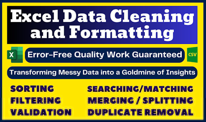 Professionally clean, format, and organize your excel or csv data by ...
