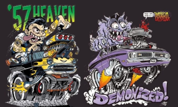 Ratfink hot rod monster mascot t shirt design tattoo art vector car ...