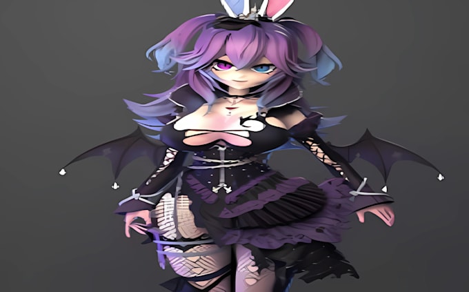 Create 3d vtuber model 3d avatar vrchat avatar 3d vtuber for vrchat ...