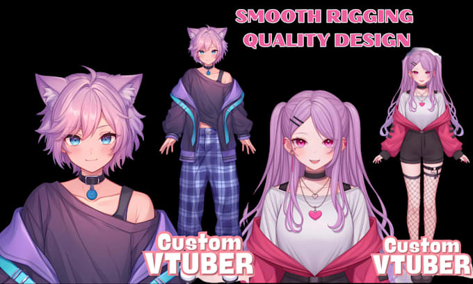 Draw rig pro live2d vtuber model 3d vtuber anime vtuber model for ...