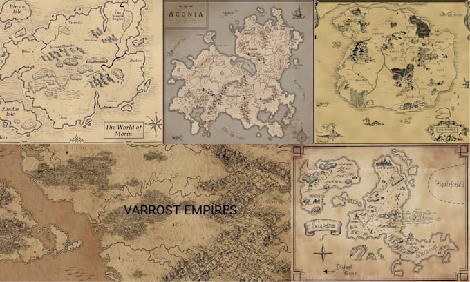 Design fantasy dnd map vector battle map city map world map cartography ...