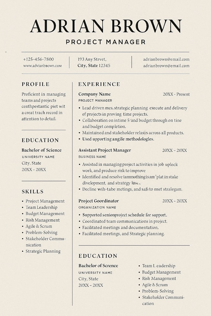Create a professional cv tailored to your career goals by ...