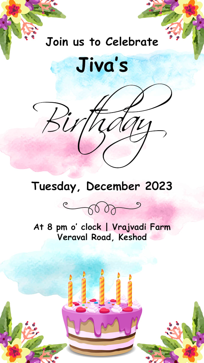 Do digital animation invitation video for your party by Wingscreta | Fiverr