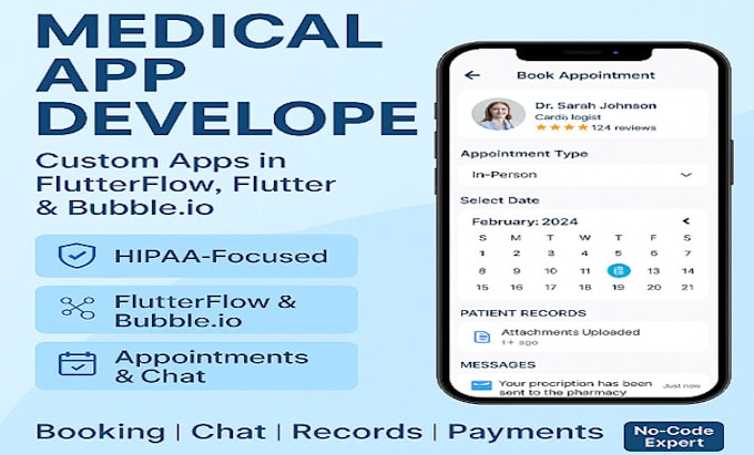 Build custom medical app with flutter flow, flutter or bubble io by ...