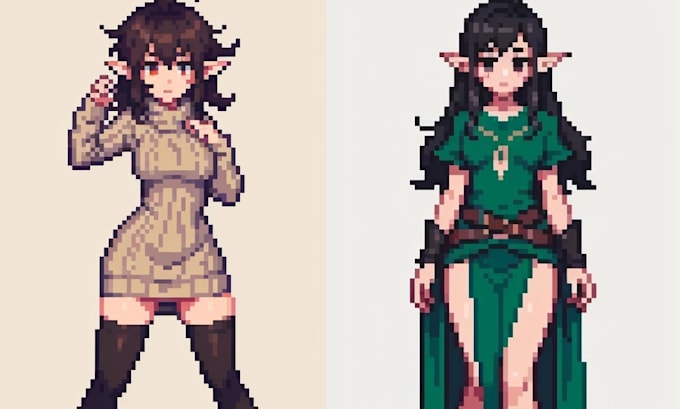 Design custom pixel art characters, sprite sheets, and animations for your game by Paulglory_o ...