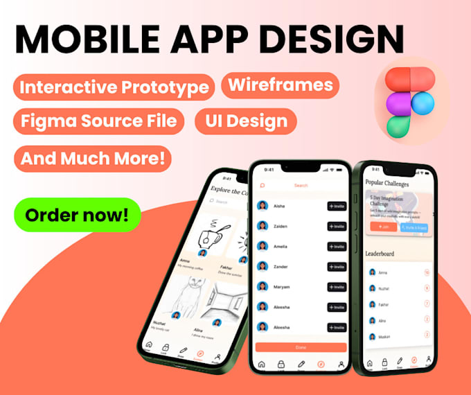 Design mobile ui in figma with wireframes mockup prototype by Nuzhat_ain | Fiverr