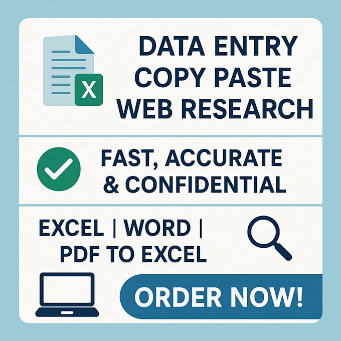Enter data from scanned documents into spreadsheets by Simarva825 | Fiverr
