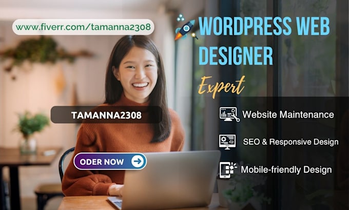 Build a modern and responsive wordpress website using elementor pro by Tamanna2308 | Fiverr