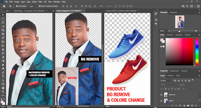 Remove backgrounds, delete objects, and recolor images professionally by Lucas_eva | Fiverr