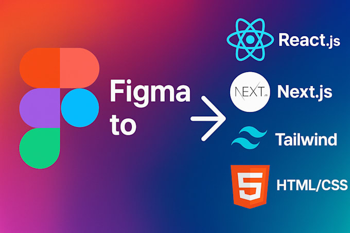 Convert figma to html, figma to react, figma to tailwind css, figma to next js by Josemluzu | Fiverr