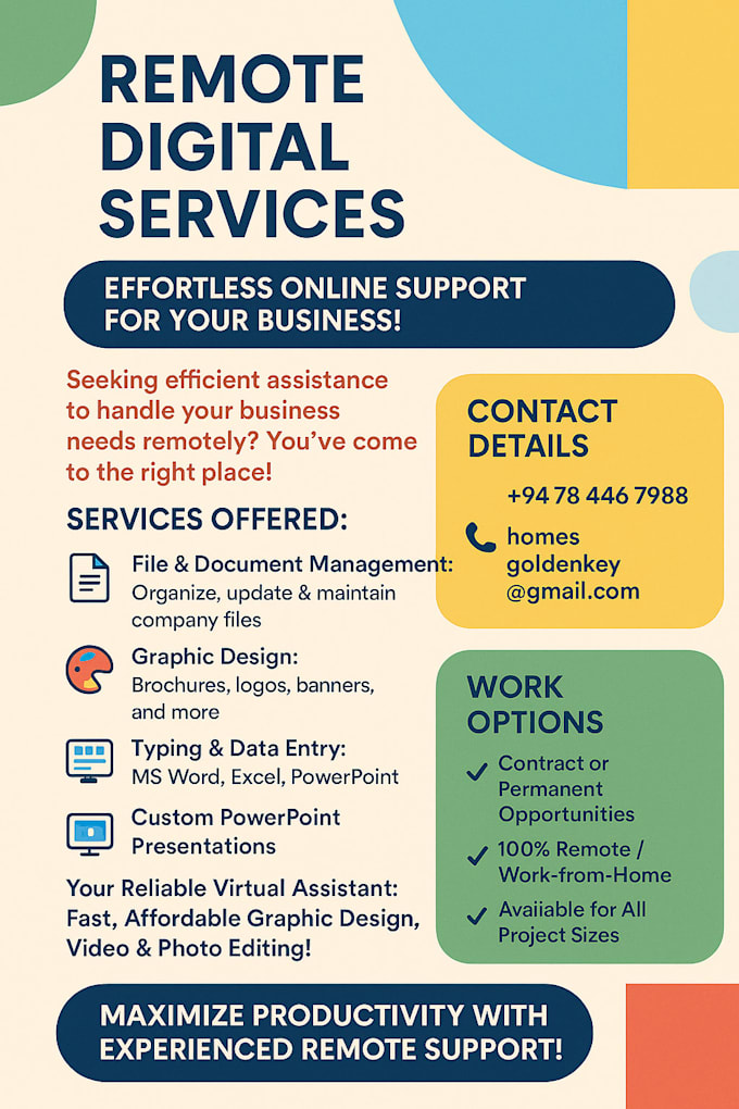 Remote digital services hub by Logowizard74 | Fiverr