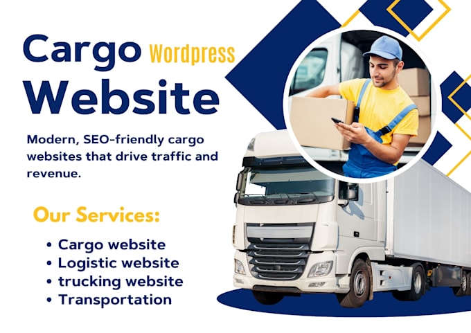 Design a cargo website logistic website for cargo transportation ...
