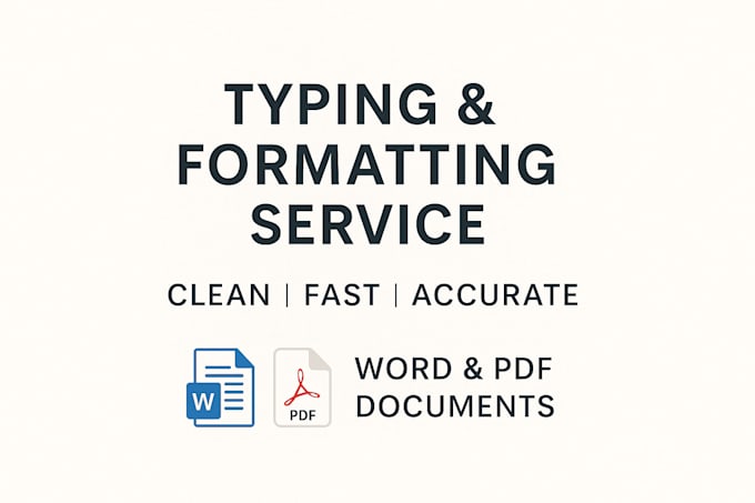 Type and format handwritten or scanned documents into word or pdf by ...