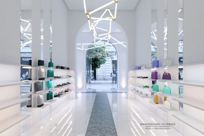 Design and render retail store, restaurant interior, office design,cafe ...
